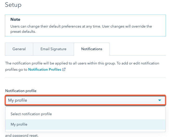 Create notification profiles